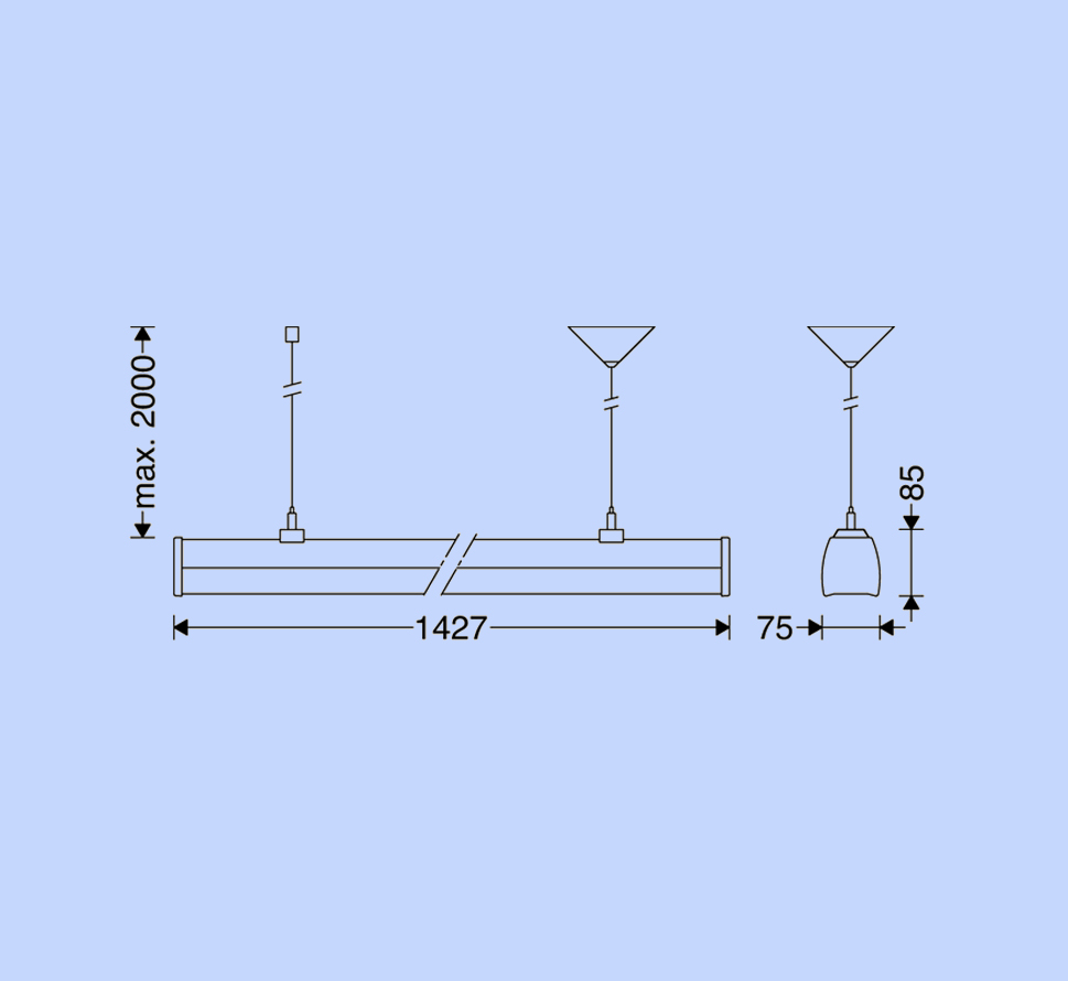 LUMiLINE surface mount/suspended linear luminaire, Wide light ...